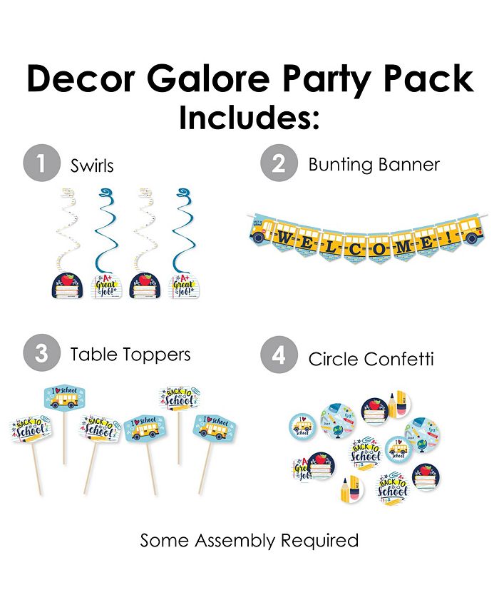 Big Dot of Happiness Back to School - First Day of School Classroom ...