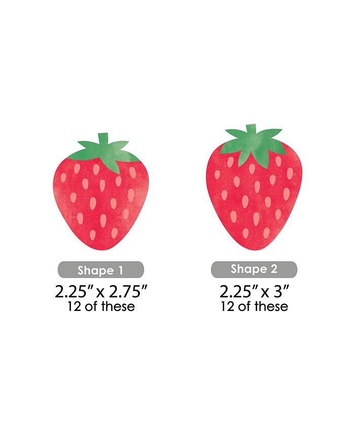 Big Dot of Happiness Berry Sweet Strawberry - Shaped Birthday Party or ...