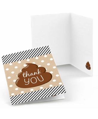 Party 'Til You're Pooped - Poop Emoji Party Thank You Cards (8 count ...