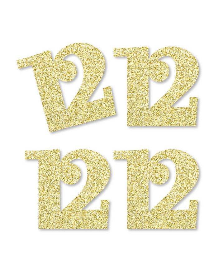 Big Dot of Happiness Gold Glitter 12 - No-Mess Real Gold Glitter Cut ...