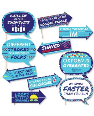 Big Dot of Happiness Funny Making Waves - Swim Team - Party Photo Booth ...