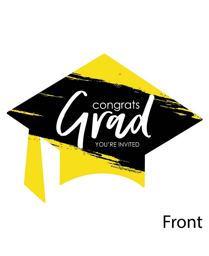 Big Dot of Happiness Yellow Grad - Best is Yet to Come - Shaped Fill-in ...