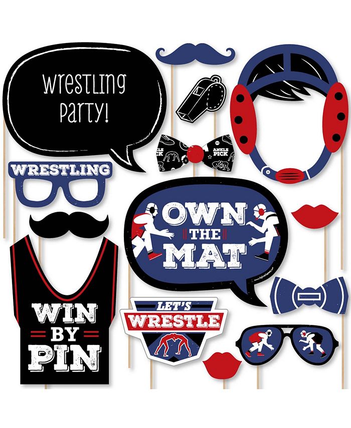 Big Dot of Happiness Own the Mat - Wrestling - Birthday Party Photo ...