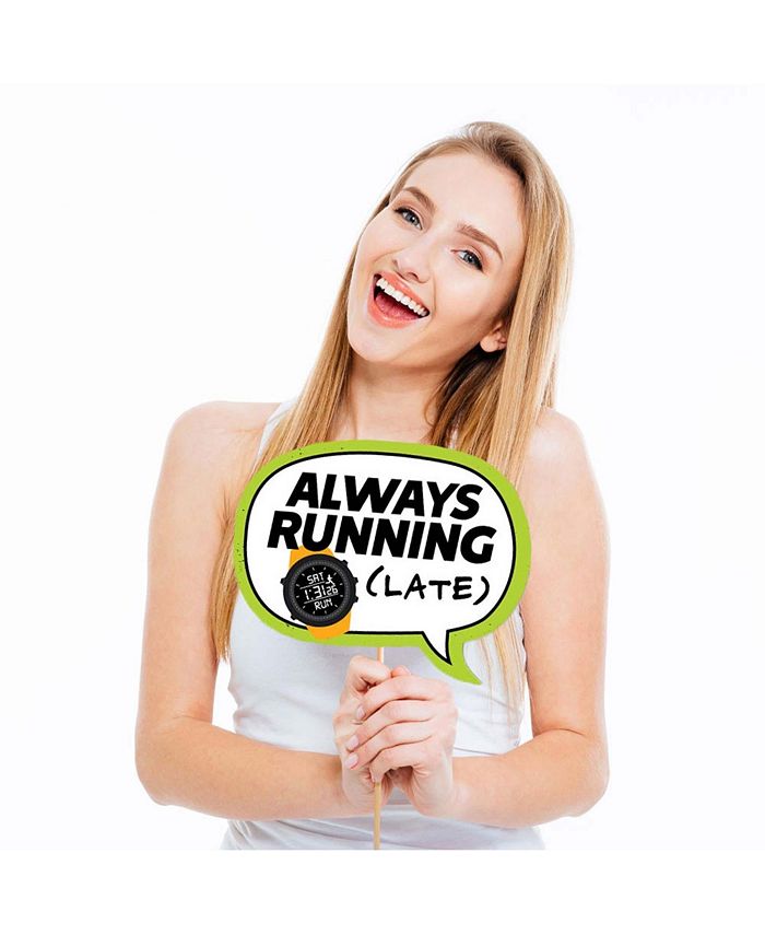 Big Dot of Happiness Funny Set the Pace - Running - Party Photo Booth ...