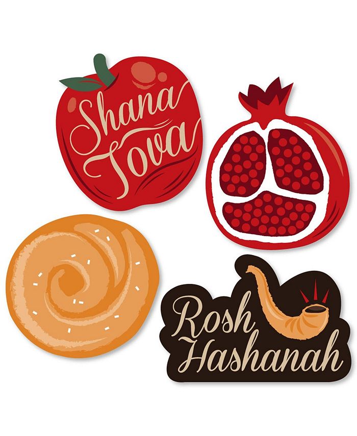 Big Dot of Happiness Rosh Hashanah - DIY Shaped New Year Cut-Outs - 24 ...