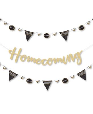 Hoco Dance - Letter Banner Decor - 36 Cutouts & Gold Glitter Homecoming ...