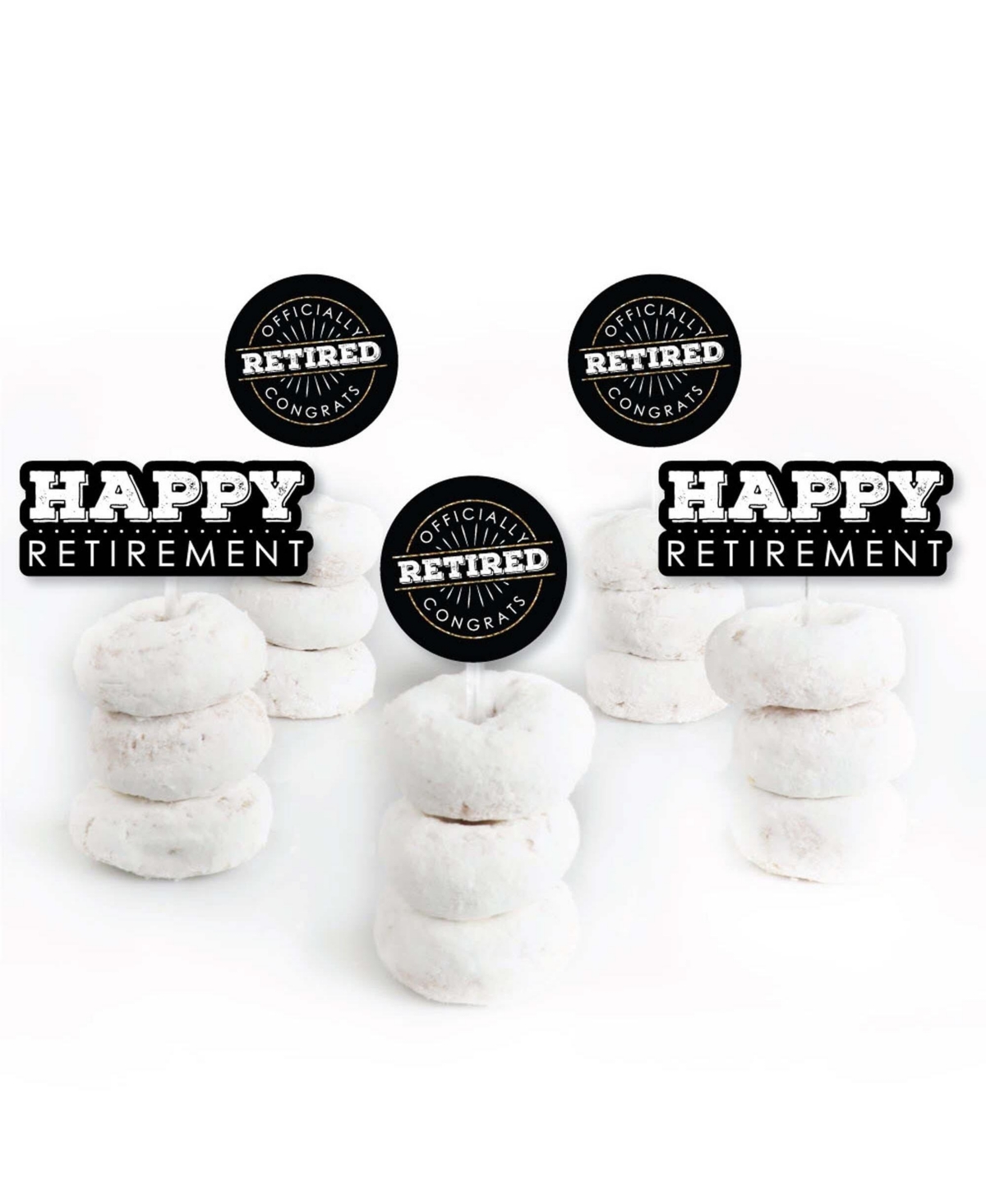 Big Dot Of Happiness Happy Retirement - Dessert Cupcake Toppers - Party ...