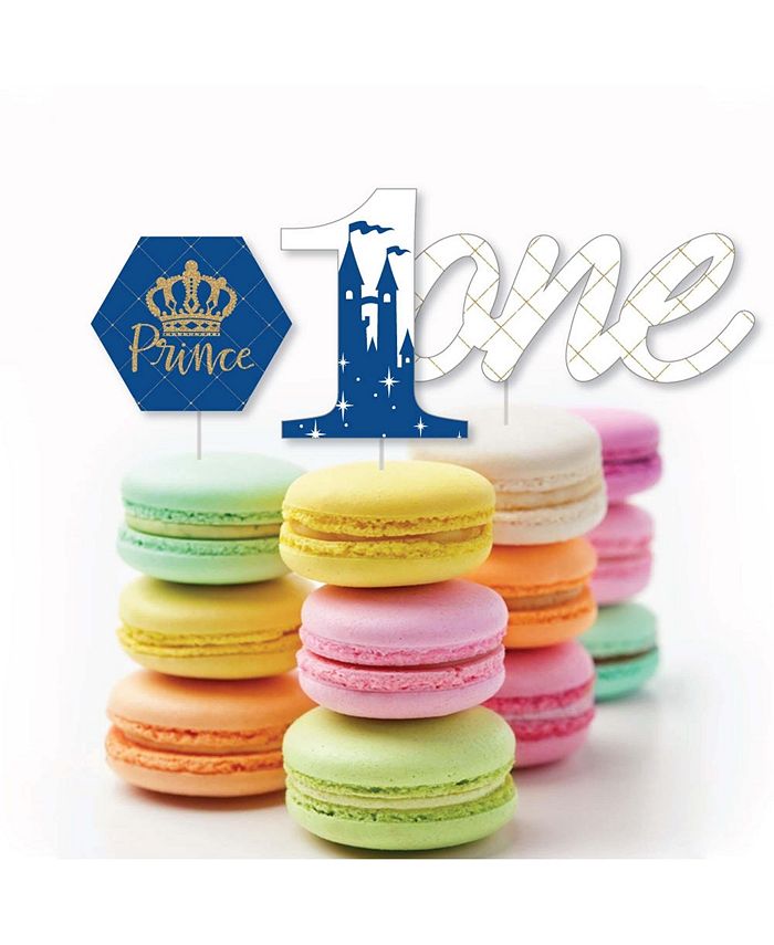 Big Dot of Happiness 1st Birthday Royal Prince Charming - DIY Shaped ...