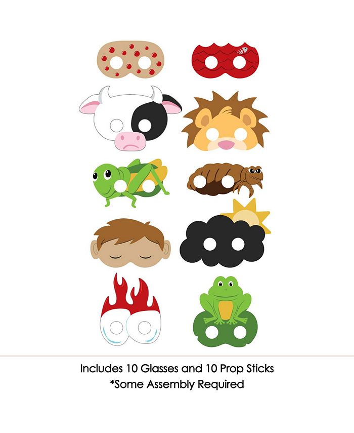 Big Dot of Happiness Happy Passover Plague Masks - Paper Pesach Party ...