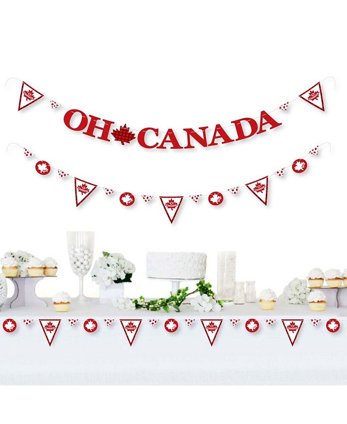 Big Dot of Happiness Canada Day - Party Letter Banner Decor - 36 Banner ...