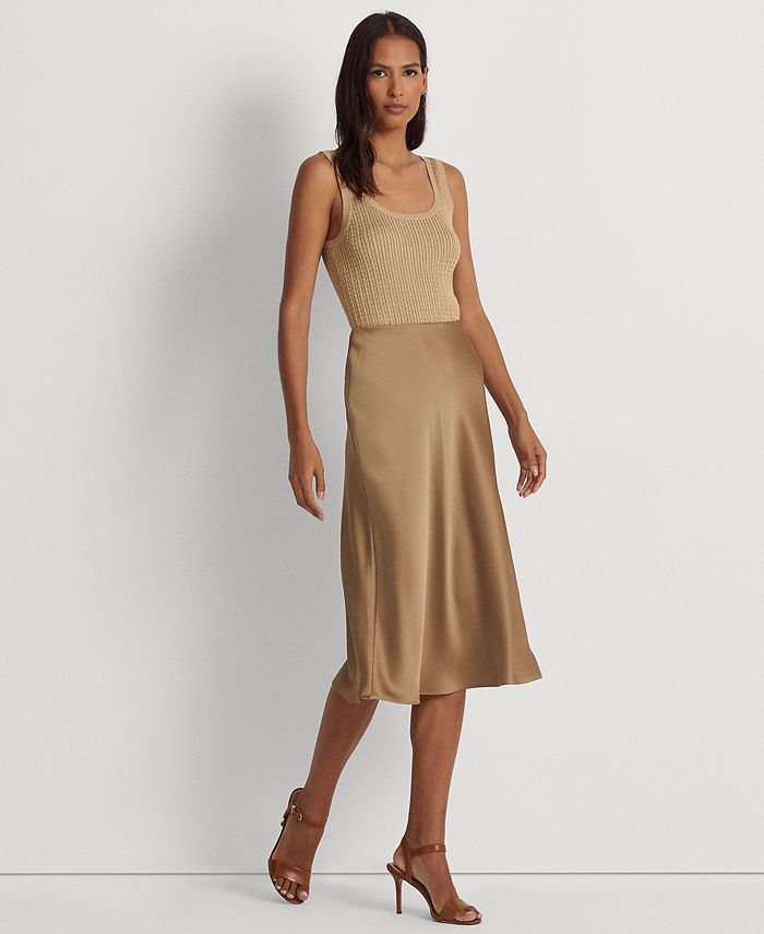 Lauren Ralph Lauren Women's Satin Charmeuse A-Line Skirt & Reviews - Skirts - Women - Macy's