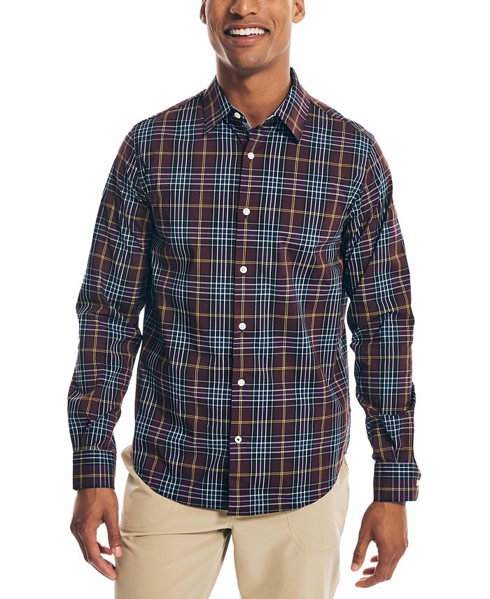 Nautica Men's Navtech Plaid Shirt - Macy's