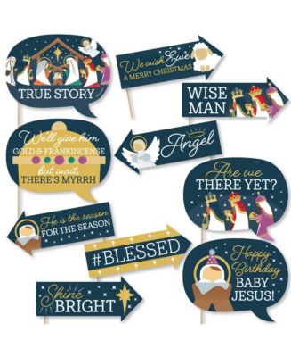 Funny Holy Nativity Manger Scene Religious Christmas Photo Booth Props ...