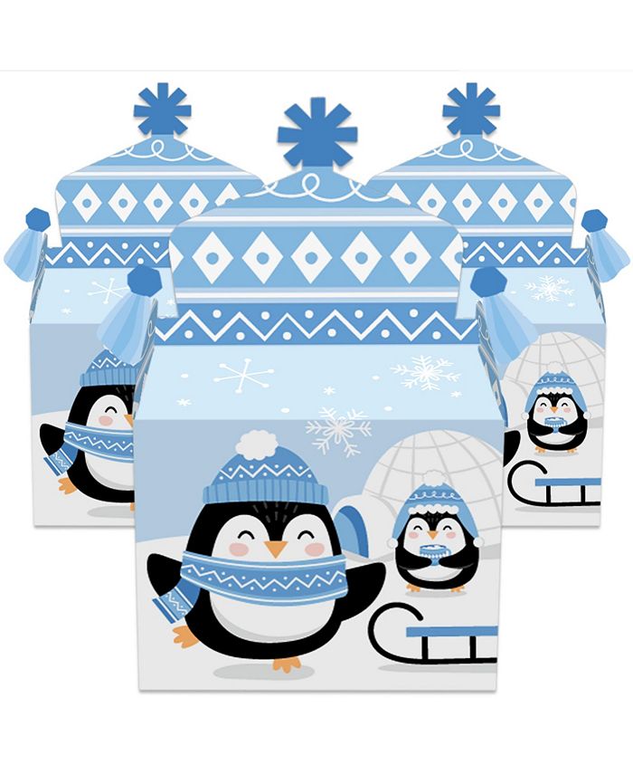 Big Dot of Happiness Winter Penguins - Treat Box Party Favors - Holiday ...
