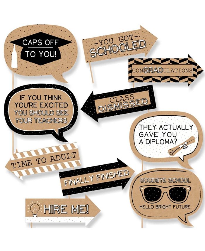 Big Dot of Happiness Funny Bright Future - Graduation Party Photo Booth ...