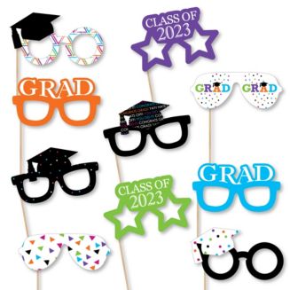 Big Dot of Happiness Hats Off Grad Glasses - 2024 Paper Graduation ...