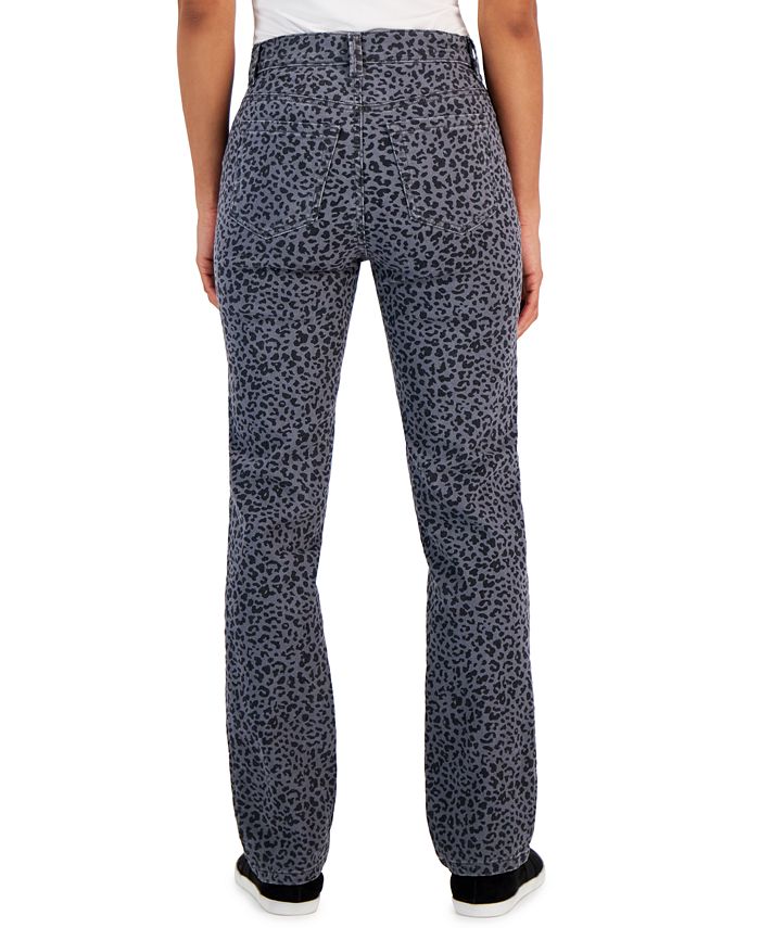 Style & Co Women's Printed Denim Straight-Leg Jeans, Created for Macy's ...