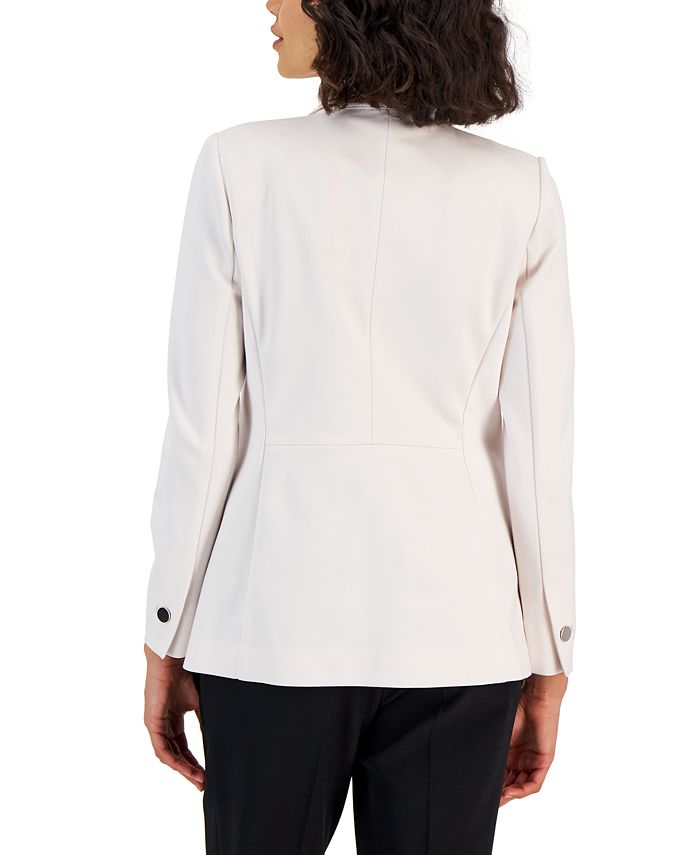 Anne Klein Women's Compression Faux Double-Breasted Jacket - Macy's