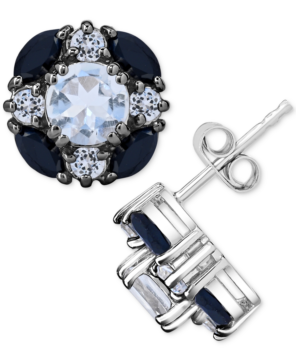 Click here for Multi-Gemstone Cluster Stud Earrings (3-7/8 ct. t.... prices