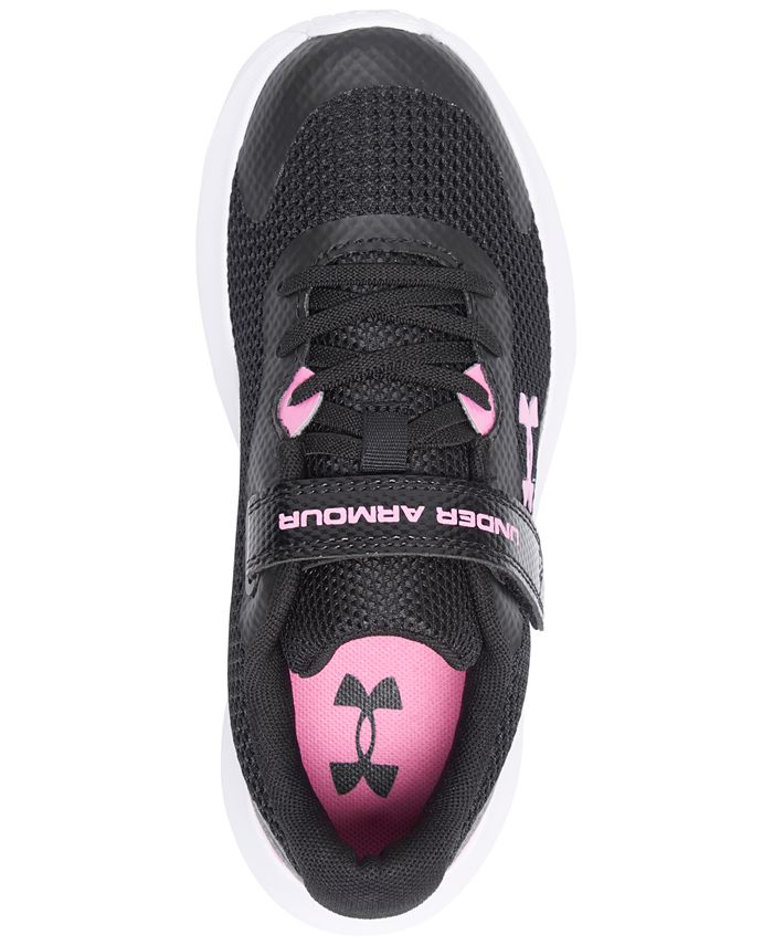 Under Armour Little Girls Surge 3 Stay-Put Running Sneakers from Finish ...