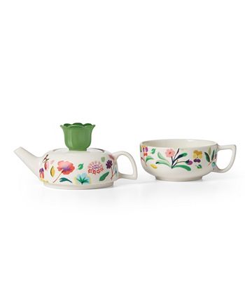 kate spade new york Garden Floral Tea for one Tea Pot 2 Piece Set - Macy's