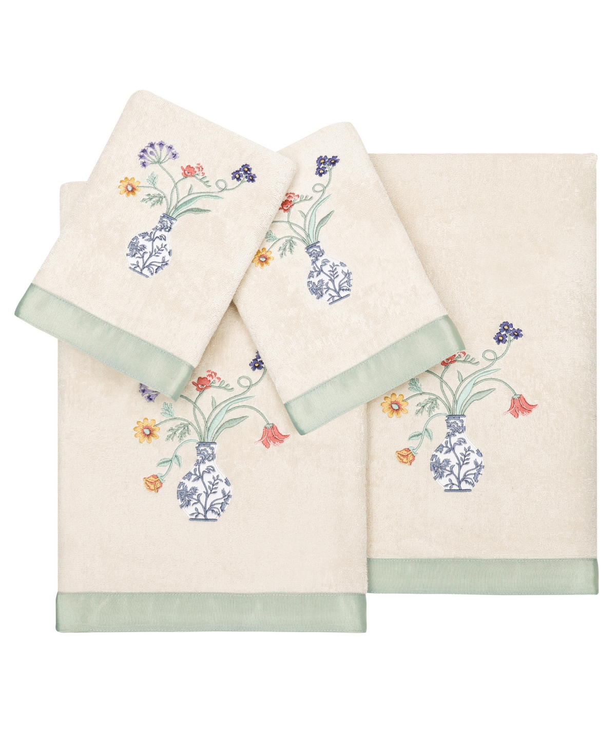 Click here for Linum Home Turkish Cotton Stella Embellished 4-Pc.... prices