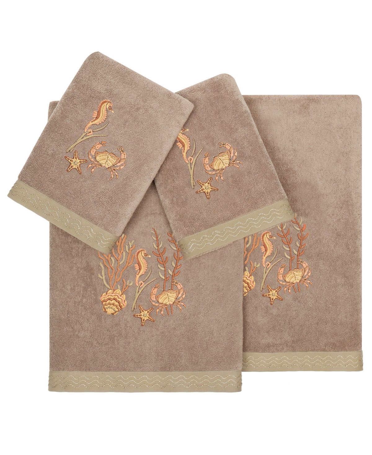 Click here for Linum Home Turkish Cotton Aaron Embellished 4-Pc.... prices