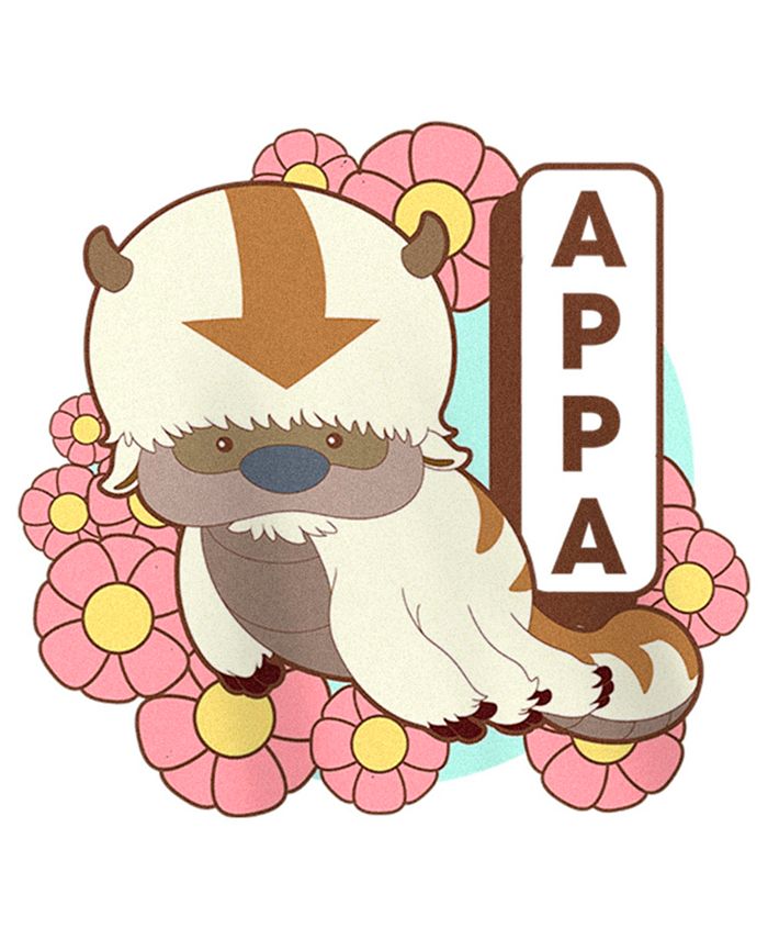 Nickelodeon Girl's Avatar: The Last Airbender Floral Cute Appa Child T ...