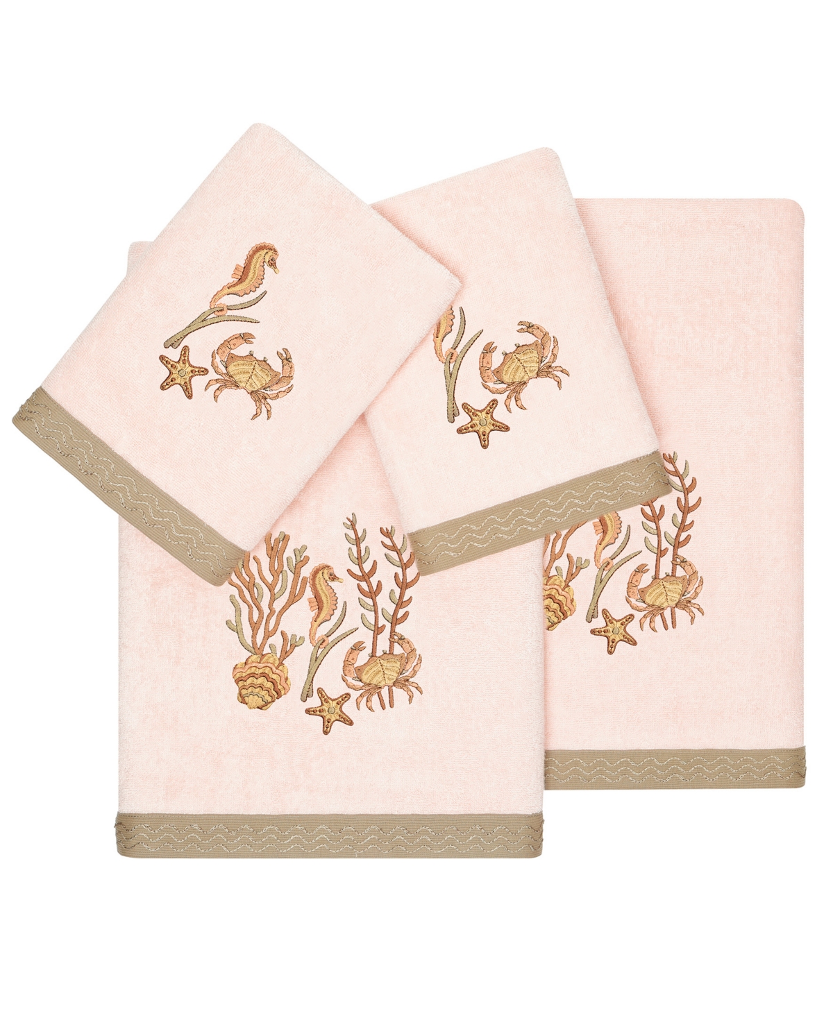 Click here for Linum Home Turkish Cotton Aaron Embellished 4-Pc.... prices