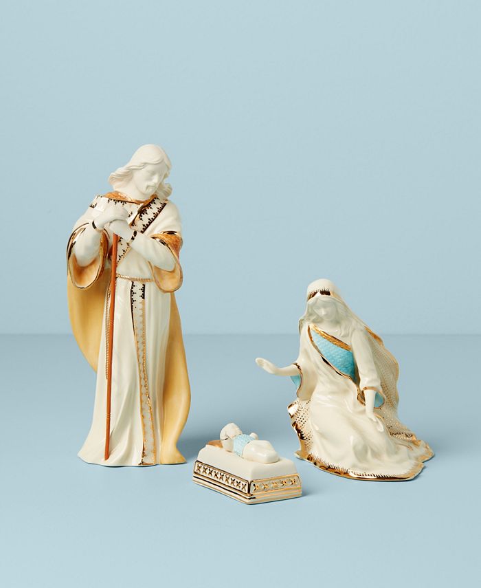 Lenox First Blessing Nativity 3 Piece Holy Family Figurine Set - Macy's