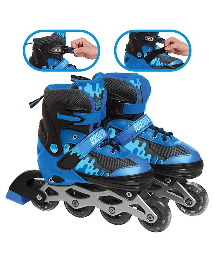 Rugged Racers Kids Adjustable and Convertible Rollerblade and Ice Skate ...