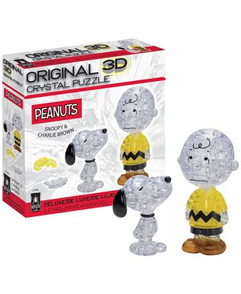 BePuzzled 3D Crystal Peanuts Snoopy Charlie Brown Puzzle Set, 77 Pieces ...