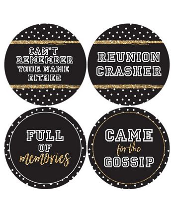 Big Dot of Happiness Reunited - School Class Reunion Funny Name Tags ...