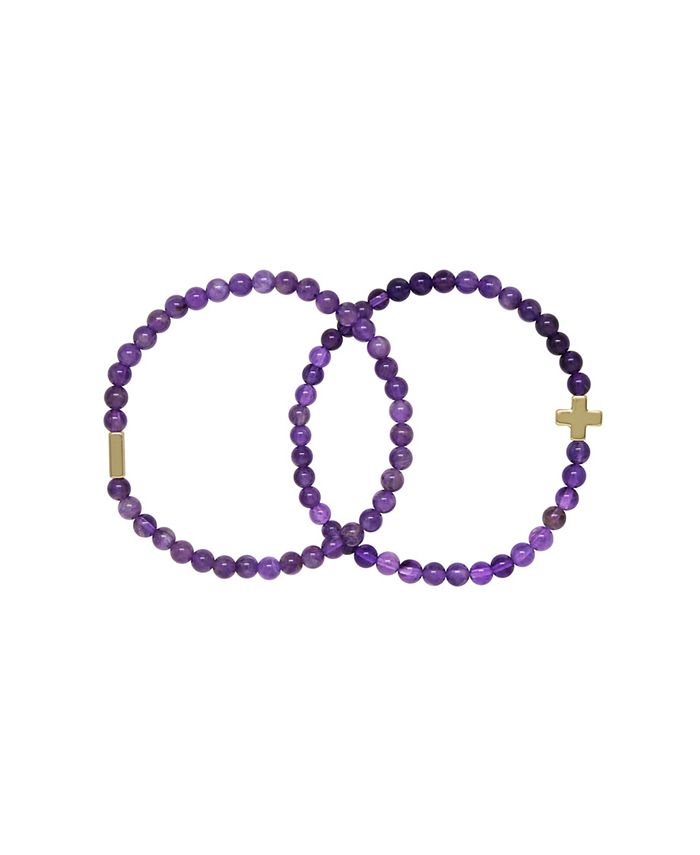 CHARGED Stone Beaded 2 Pieces Bracelet Set - Macy's