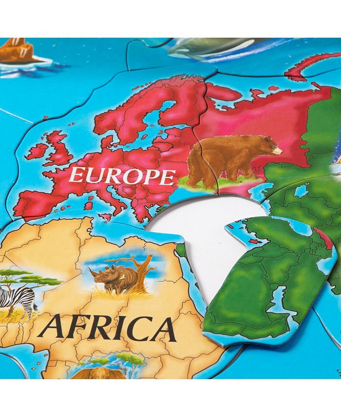Melissa and Doug Melissa & Doug World Map Jumbo Jigsaw Floor Puzzle ...