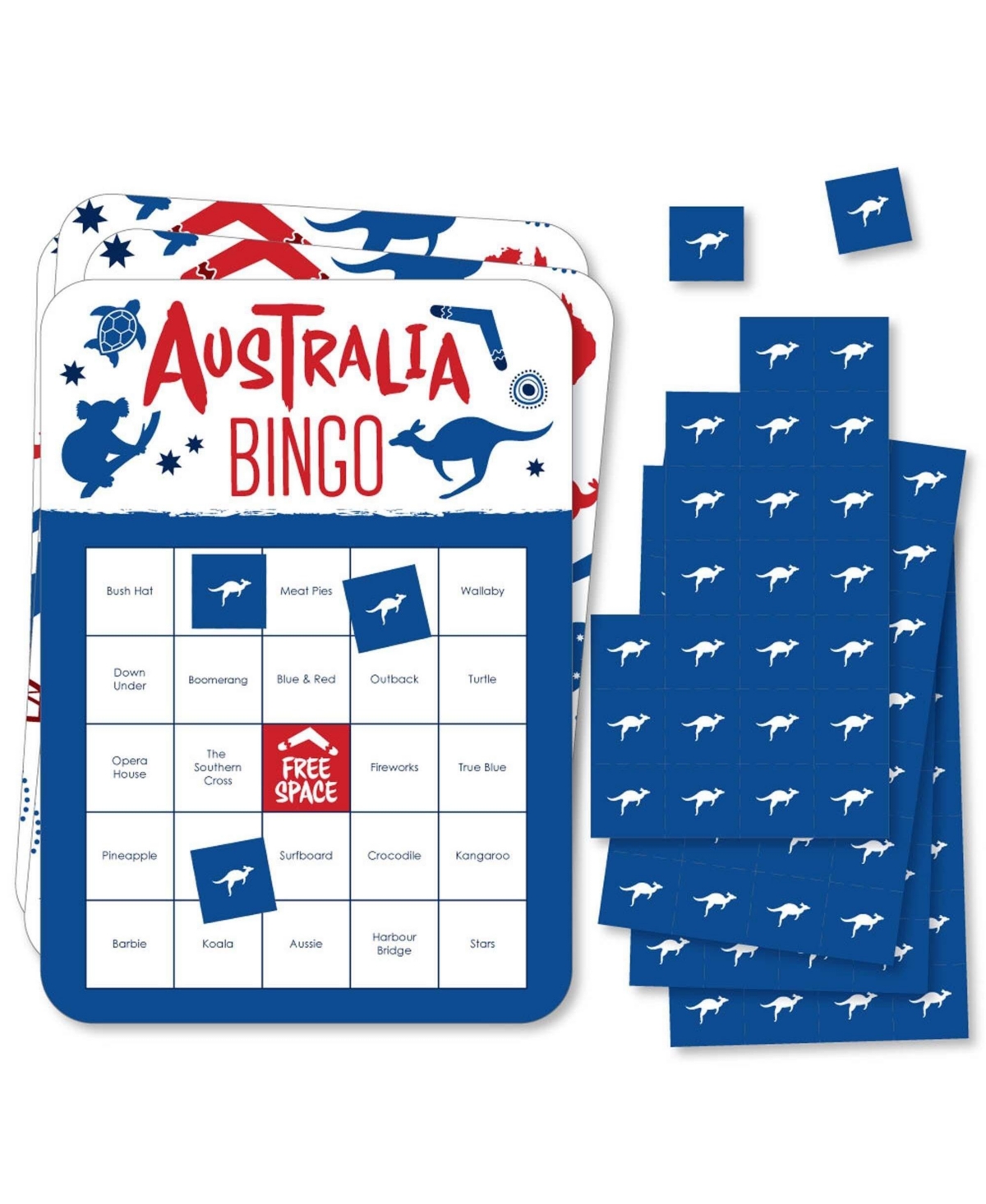 Big Dot Of Happiness Australia Day - Bar Bingo Cards & Markers - Party ...