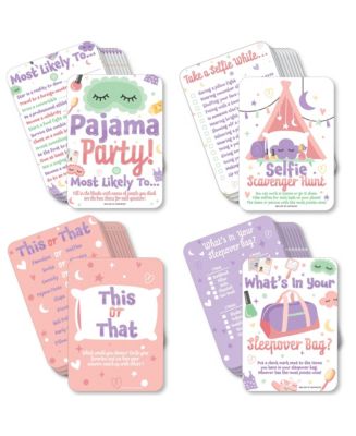 Big Dot of Happiness Pajama Slumber Party Girl Sleepover Birthday Games ...