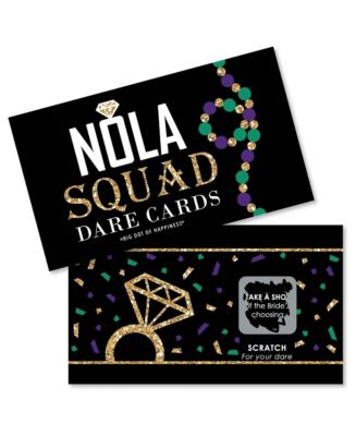 Big Dot of Happiness Nola Bride Squad - New Orleans Party Game Scratch ...