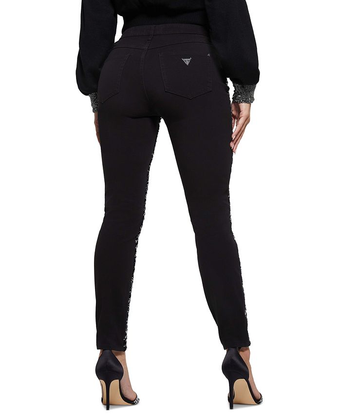 GUESS Women's 1981 Tiger Sequin Skinny Jeans - Macy's