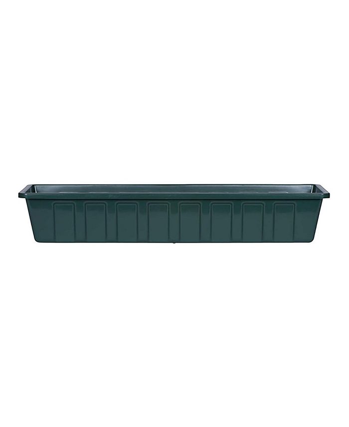 Novelty Polypro Plastic Hunter Green Flower Box Planter, 29.75 In - Macy's