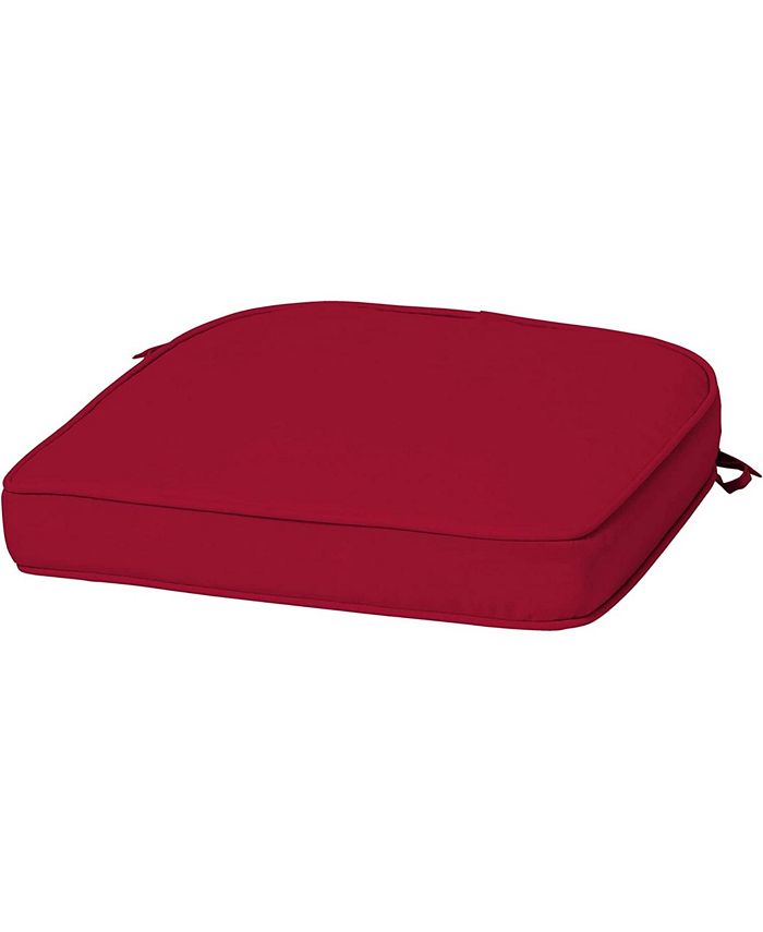 Arden Selections ProFoam Rounded Back Outdoor Patio Cushion Red - Macy's
