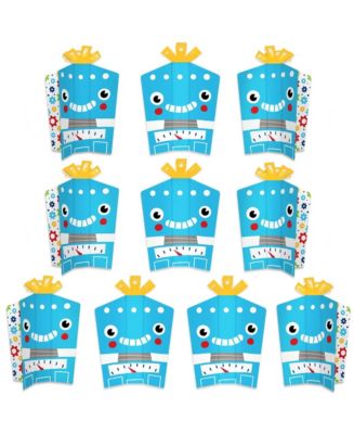 Big Dot of Happiness Gear Up Robots - Table Decor - Party Fold & Flare ...