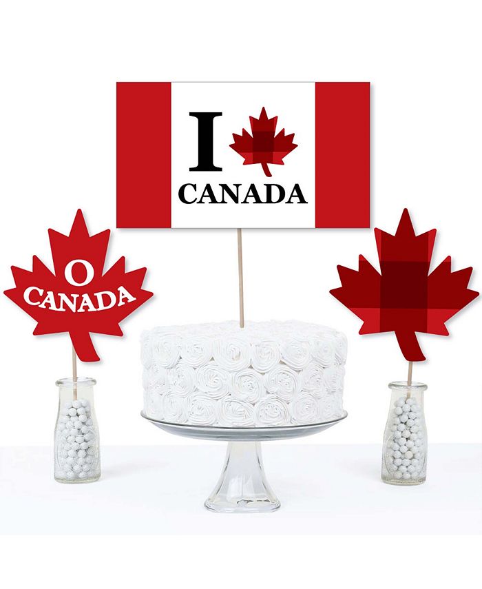 Big Dot of Happiness Canada Day - Canadian Party Centerpiece Sticks ...