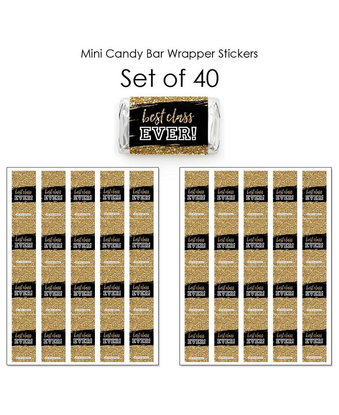 Big Dot of Happiness Reunited - Mini Candy Bar Wrapper Stickers - Class ...