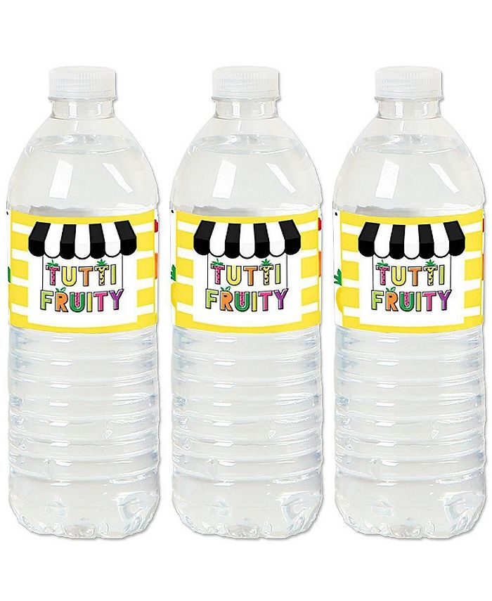 Big Dot of Happiness Tutti Fruity - Baby Shower or Birthday Party Water ...