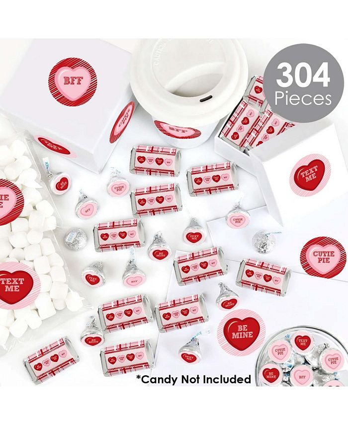 Big Dot of Happiness Conversation Hearts - Valentine's Day Candy Favor ...