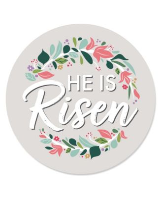 Religious Easter - Christian Holiday Party Circle Sticker Labels - 24 ...