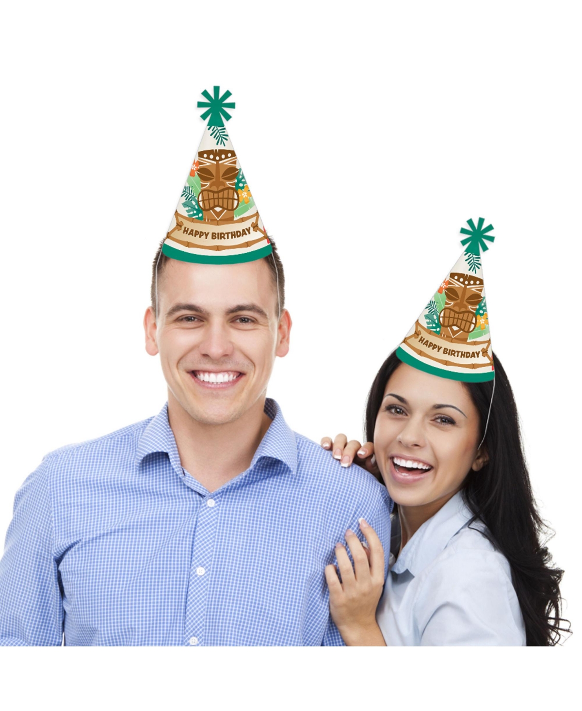 Big Dot Of Happiness Tropical Luau - Cone Happy Birthday Party Hats ...