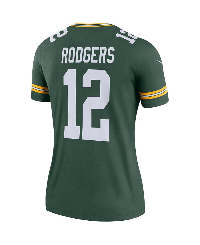 Nike Women's Aaron Rodgers Green Green Bay Packers Legend Jersey - Macy's