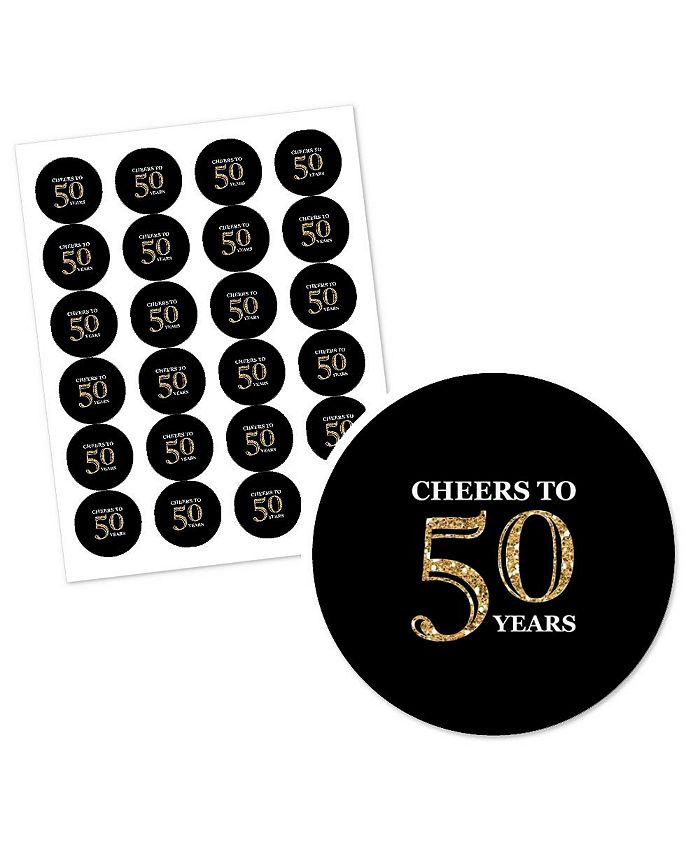 Big Dot of Happiness Adult 50th Birthday - Gold - Birthday Party Circle ...